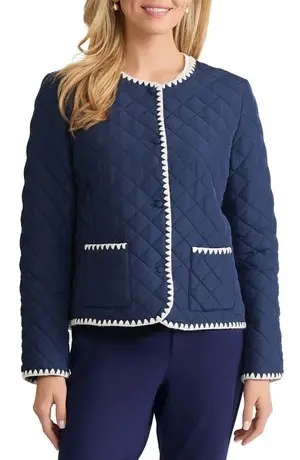 Jones New York Quilted Crop Jacket