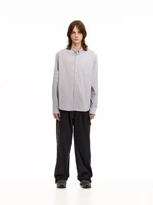 VOWELS Striped Button Down Shirt
