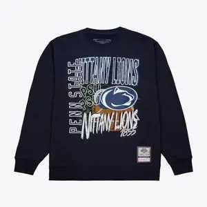 Mitchell & Ness Penn State Nittany Lions Fleece Crewneck Sweatshirt - Navy
