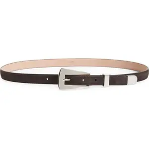 Khaite Lucca Suede Belt - Dark Brown