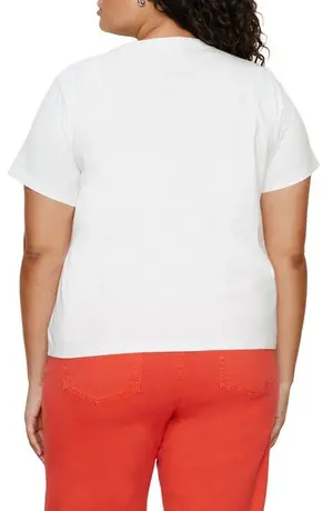 Sanctuary Embellished Graphic Organic Cotton T-shirt - White/cherry Lacquer