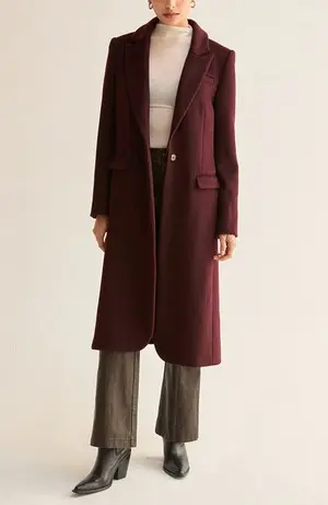 CRESCENT Brushed Wool Blend Coat
