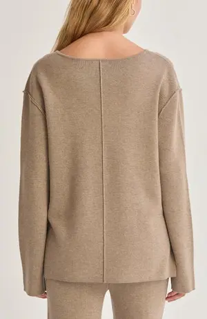 CRESCENT V-neck Lounge Sweater Knit Top