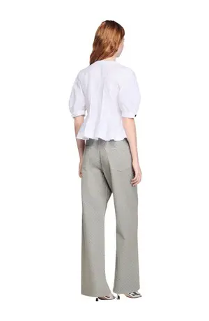 Sandro Zipped Peplum Shirt