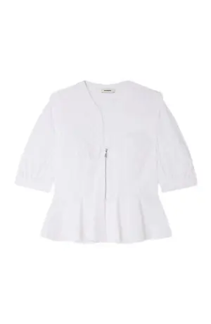 Sandro Zipped Peplum Shirt