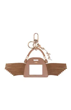 Maje Miss M Mini Mirror Bag Charm - Camel