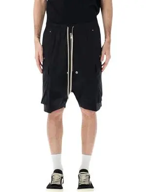 Rick Owens Cargobela Poplin Shorts - Black