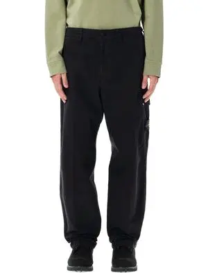 Stone Island Ripstop Cotton Cargo Pants - Black