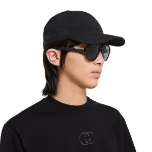 Gucci Cotton Baseball Cap With Logo - Black
