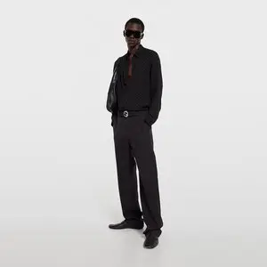 Gucci Belt With Interlocking G Buckle - Black