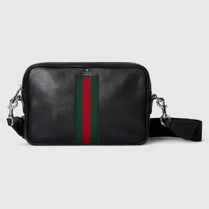 Gucci Web Trademark Small Crossbody Bag - Black