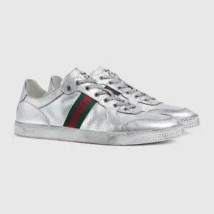 Gucci Stretch Low-top Sneaker - Silver