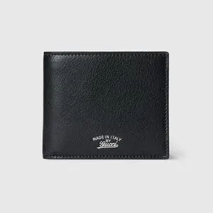Gucci Lira Bi-fold Wallet Leather - Black