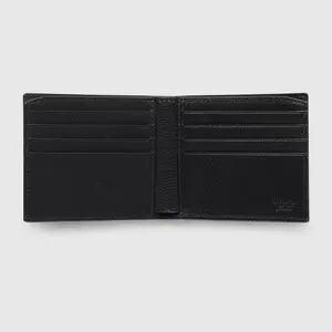 Gucci Lira Bi-fold Wallet Leather - Black