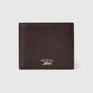 Gucci Lira Bi-fold Wallet Leather - Brown