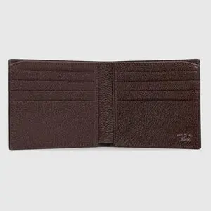 Gucci Lira Bi-fold Wallet Leather - Brown
