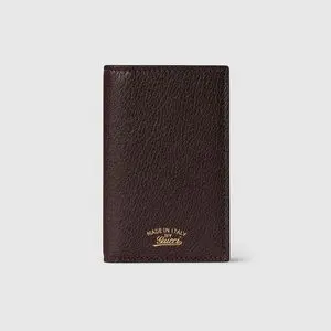 Gucci Lira Card Case Leather - Brown