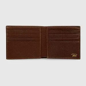 Gucci Bi-fold Wallet With Web Gg Canvas - Beige