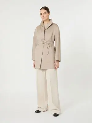 Max Mara Cashmere Wrap Coat - Sand