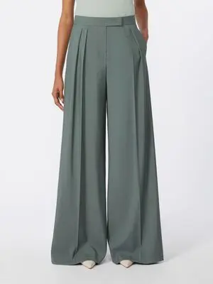 Max Mara Wide-fit Wool And Silk Trousers