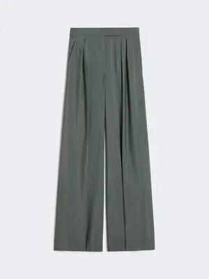 Max Mara Wide-fit Wool And Silk Trousers