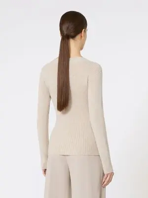 Max Mara Wool And Cashmere Knit Jumper - Beige
