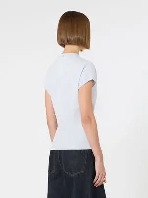 Max Mara Rib-knit Viscose Sweater - Light Blue