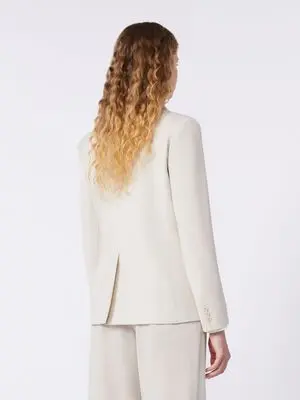 Max Mara Single-breasted Stretch Wool Blazer - Sand