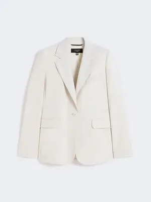 Max Mara Single-breasted Stretch Wool Blazer - Sand