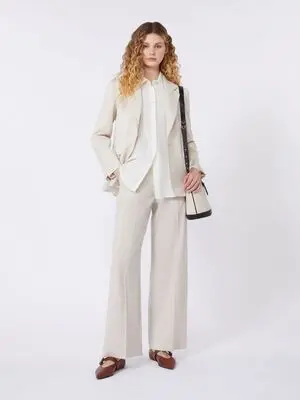 Max Mara Single-breasted Stretch Wool Blazer - Sand