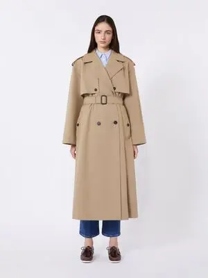 Max Mara Flowing Cotton And Nylon Trench Coat