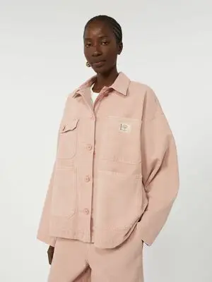 Max Mara Cotton Canvas Workwear Jacket - Pink