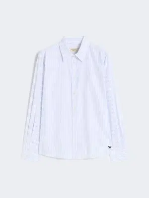 Max Mara Striped Cotton Poplin Shirt - Light Blue