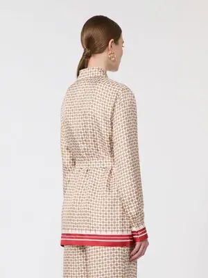 Max Mara Printed Silk Twill Shirt