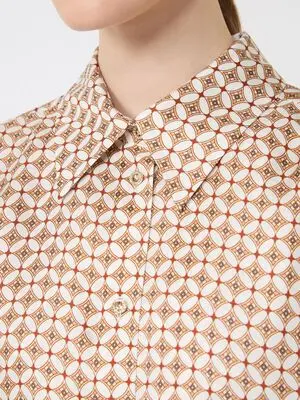 Max Mara Printed Silk Twill Shirt