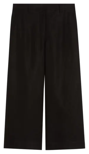Max Mara Stretch Cotton And Linen Trousers - Black