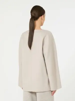 Max Mara Wool Broadcloth Blouse - Beige