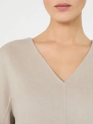 Max Mara Wool Broadcloth Blouse - Beige