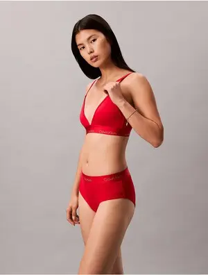 Calvin Klein Lunar New Year Lightly Lined Triangle Bralette - Rouge