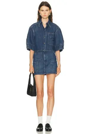 Givenchy Cocoon Short Sleeve Shirt - Medium Blue