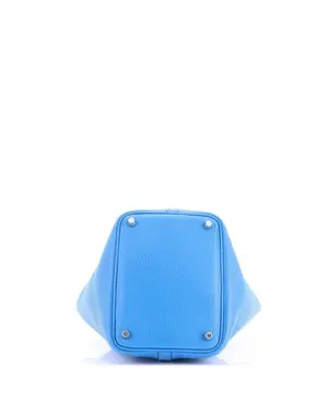 Hermès Pm Picotin Lock Bag Clemence - Blue