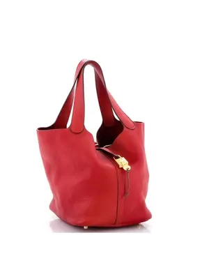 Hermès Mm Picotin Lock Bag Clemence - Red