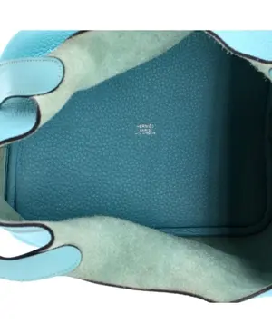 Hermès Mm Picotin Lock Bag Clemence - Blue
