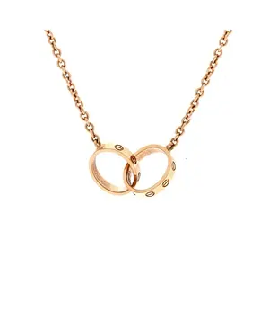 CARTIER Love Interlocking Necklace - Pink