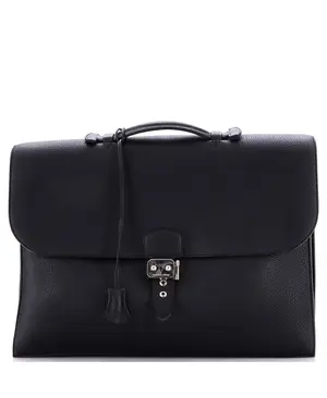 Hermès 41 Sac A Depeches Briefcase Togo - Black
