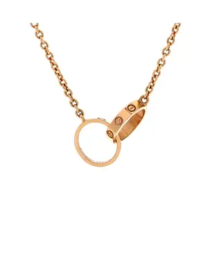 CARTIER Love Interlocking Necklace - Pink