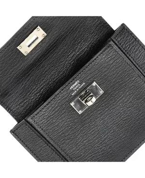 HERMES Kelly Pocket Compact Wallet Chevre Mysore