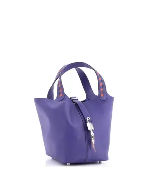 Hermès Picotin Lock Bag Tressage Epsom Pm - Blue