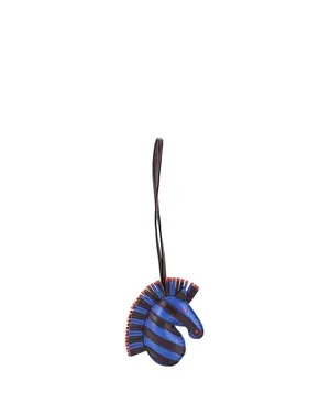 HERMES Geegee Savannah Bag Charm - Blue/ Blue/ Red