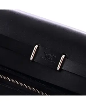Hermès Herbag Zip 20 Toile And Leather - Black